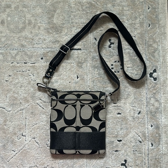 Coach | Bags | Coach Black Monogrammed Crossbody Bag | Poshmark